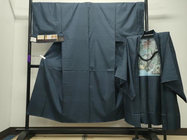 ■■■　サイズ　■■■ 【着物】 身丈 143.5cm（肩から） 裄丈 71cm 袖丈 49cm　縫込み 2.5cm 袖幅 36cm 前幅 26.5cm 後幅 30.5cm 着物縫いこみ 内揚げ 8cm 裄 お袖側 約2.5cm　身頃側 約...