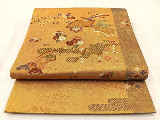 ■■■　サイズ　■■■ 長さ 428cm 幅 31cm程 ■■■　商品詳細　■■■ 【正絹・芯なし】 詳細に関しましては、画像をご確認ください。 大変上質な逸品になります。 お安く出品致しますので、是非この機会にいかがでしょうか？ ※汚れ等...