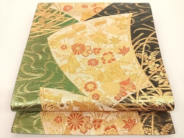 ■■■　サイズ　■■■ 長さ 442cm 幅 31cm程 ■■■　商品詳細　■■■ 【正絹・芯なし】 詳細に関しましては、画像をご確認ください。 大変上質な逸品になります。 お安く出品致しますので、是非この機会にいかがでしょうか？ ■■■　...