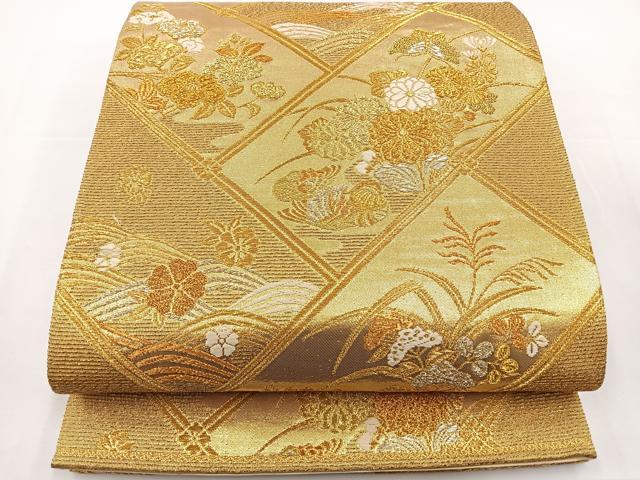 ■■■　サイズ　■■■ 長さ 424cm 幅 30.5cm程 ■■■　商品詳細　■■■ 【正絹】 詳細に関しましては、画像をご確認ください。 大変上質な逸品になります。 お安く出品致しますので、是非この機会にいかがでしょうか？ ※汚れ等に関...