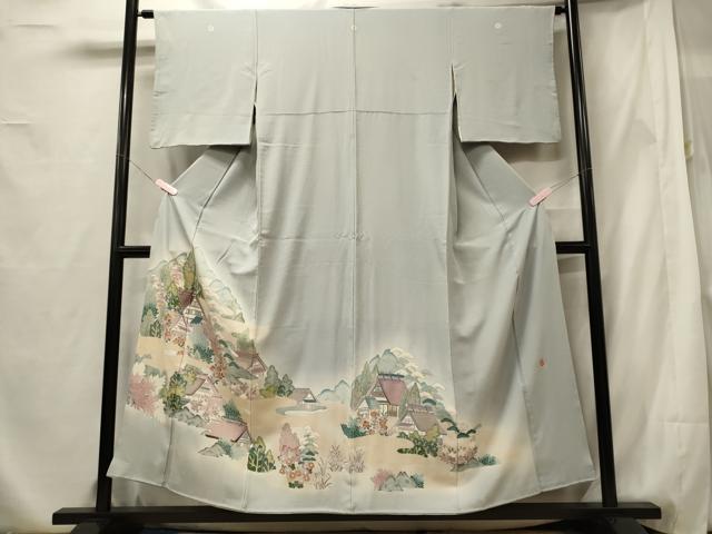 ■■■　サイズ　■■■ 身丈 154cm（肩から） 裄丈 63cm 袖丈 46cm　縫込み 6cm 袖幅 33cm 前幅 24cm 後幅 30cm 着物縫いこみ 内揚げ 7.5cm 裄 お袖側 約3cm　身頃側 約4cm ■■■　商品詳細　...