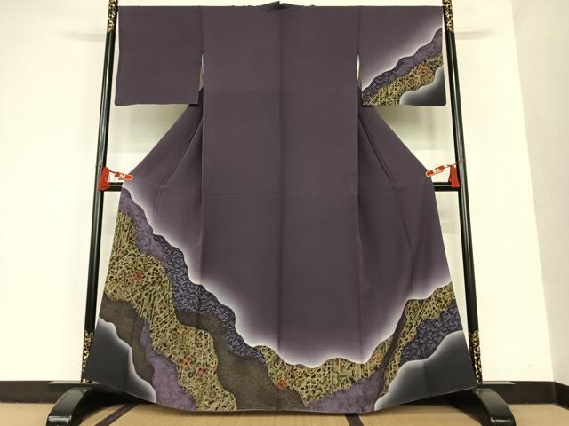 ■■■　サイズ　■■■ 身丈 160.5cm（肩から） 裄丈 67.5cm 袖丈 46cm　縫込み 6.5cm 袖幅 33.5cm 前幅 24.5cm 後幅 30cm 着物縫いこみ 内揚げ 9.5cm 裄 お袖側 約3cm　身頃側 約2.5...