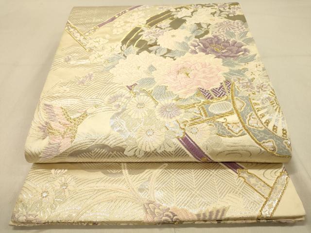 ■■■　サイズ　■■■ 長さ 432cm 幅 31cm程 ■■■　商品詳細　■■■ 【正絹・芯なし】 詳細に関しましては、画像をご確認ください。 大変上質な逸品になります。 お安く出品致しますので、是非この機会にいかがでしょうか？ ■■■　...