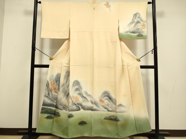 ■■■　サイズ　■■■ 身丈 154.5cm（肩から） 裄丈 62.5cm 袖丈 46cm　縫込み 9.5cm 袖幅 32.5cm 前幅 22cm 後幅 28cm 着物縫いこみ 内揚げ 7.5cm 裄 お袖側 約2cm　身頃側 約3cm ■...