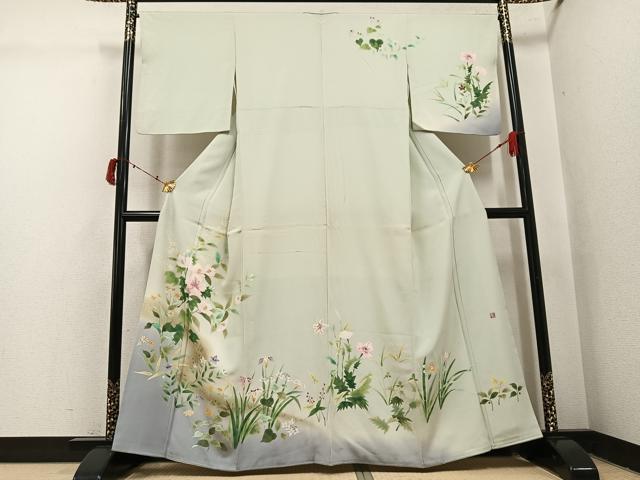 ■■■　サイズ　■■■ 身丈 160cm（肩から） 裄丈 66.5cm 袖丈 47.5cm　縫込み 4cm 袖幅 34cm 前幅 24cm 後幅 30.5cm 着物縫いこみ 内揚げ 2cm 裄 お袖側 約2.5cm　身頃側 約3cm ■■■...
