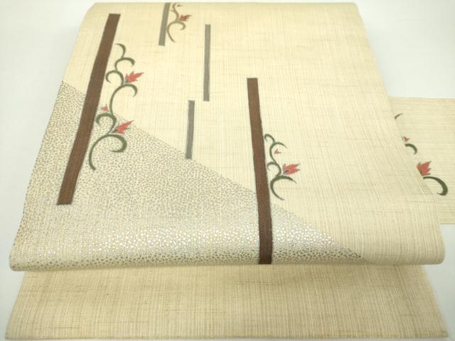 ■■■　サイズ　■■■ 長さ 368.5cm 幅 30.5cm程 ■■■　商品詳細　■■■ 【正絹】 状態は接写画像のように表地所々、裏地所々に薄いアクがございます。 大変上質な逸品になりますのでぜひお手入れをされてお召しになられてはいかが...