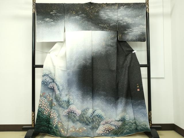 ■■■　サイズ　■■■ 身丈 166cm（肩から） 裄丈 68.5cm 袖丈 49cm　 縫込み 7cm 袖幅 35cm 前幅 25cm 後幅 31.5cm 着物縫いこみ 内揚げ 11.5cm 裄 お袖側 約 4cm　身頃側 約 3.5cm...