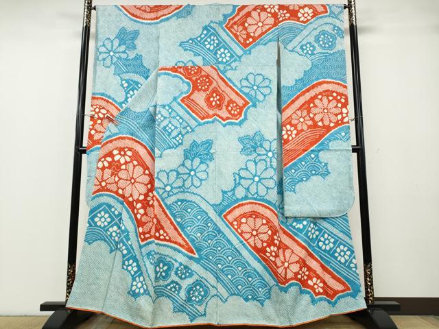 ■■■　サイズ　■■■ 身丈 161cm（肩から） 裄丈 65.5cm 袖丈 112cm　縫込み 5cm 袖幅 34cm 前幅 24.5cm 後幅 30.5cm 着物縫いこみ 内揚げ 10cm 裄 お袖側 約1cm　身頃側 約2cm ■■■...