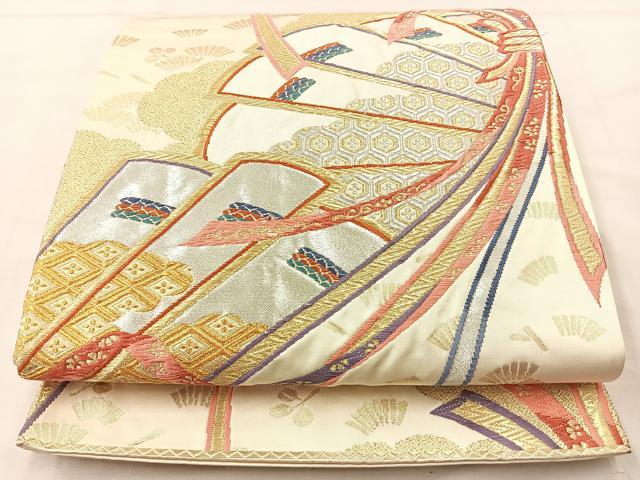 ■■■　サイズ　■■■ 長さ 421cm 幅 30cm程 ■■■　商品詳細　■■■ 【正絹】 詳細に関しましては、画像をご確認ください。 大変上質な逸品になります。 お安く出品致しますので、是非この機会にいかがでしょうか？ ※汚れ等に関しま...