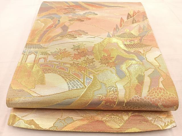 ■■■　サイズ　■■■ 長さ 420cm 幅 30cm程 ■■■　商品詳細　■■■ 【正絹】 詳細に関しましては、画像をご確認ください。 大変上質な逸品になります。 お安く出品致しますので、是非この機会にいかがでしょうか？ ※裏地にペン書き...