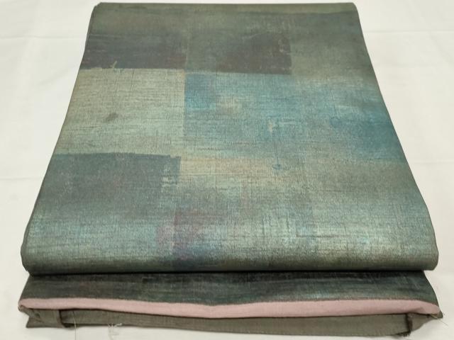 ■■■　サイズ　■■■ 長さ 458cm 幅 30.5cm程 ■■■　商品詳細　■■■ 【正絹・芯なし・未使用・未仕立て】 状態は一度も締めておりませんが 接写画像のように太鼓・太鼓上部に薄い汚れがございます。 その他特に目立ったシミ汚れな...