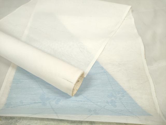 ■■■　サイズ　■■■ 長さ　　着尺分あり 幅　　　約37.5cm ■■■　商品詳細　■■■ 【ポリエステル65％麻35％・未使用】 状態は接写画像のように表地所々に薄い汚れがございます。 お安く出品致しますので、是非この機会にいかがでしょ...