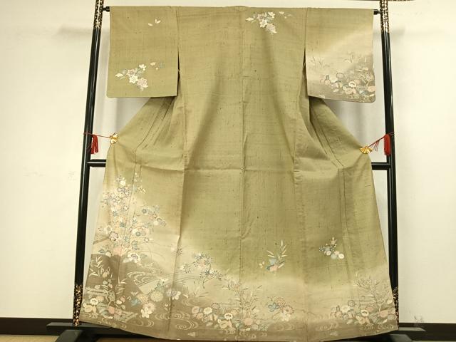■■■　サイズ　■■■ 身丈 158cm（肩から） 裄丈 64cm 袖丈 49cm　縫込み 7cm 袖幅 32cm 前幅 25cm 後幅 31cm 着物縫いこみ 内揚げ 9cm 裄 お袖側 約1cm　身頃側 約0cm ■■■　商品詳細　■■...