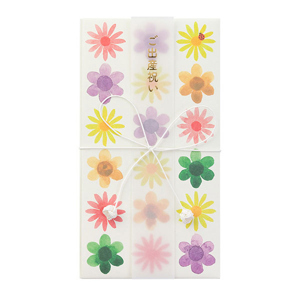 商品名 金封 出産祝い 水彩 品番 25367006 デザイン はな 仕様 特長：絵本をイメージした素朴で優しいフォルムのイラストが、淡い水彩タッチで描かれています。 贈る方も贈られる方も笑顔になるやさしい雰囲気の金封。 男の子女の子問わず...