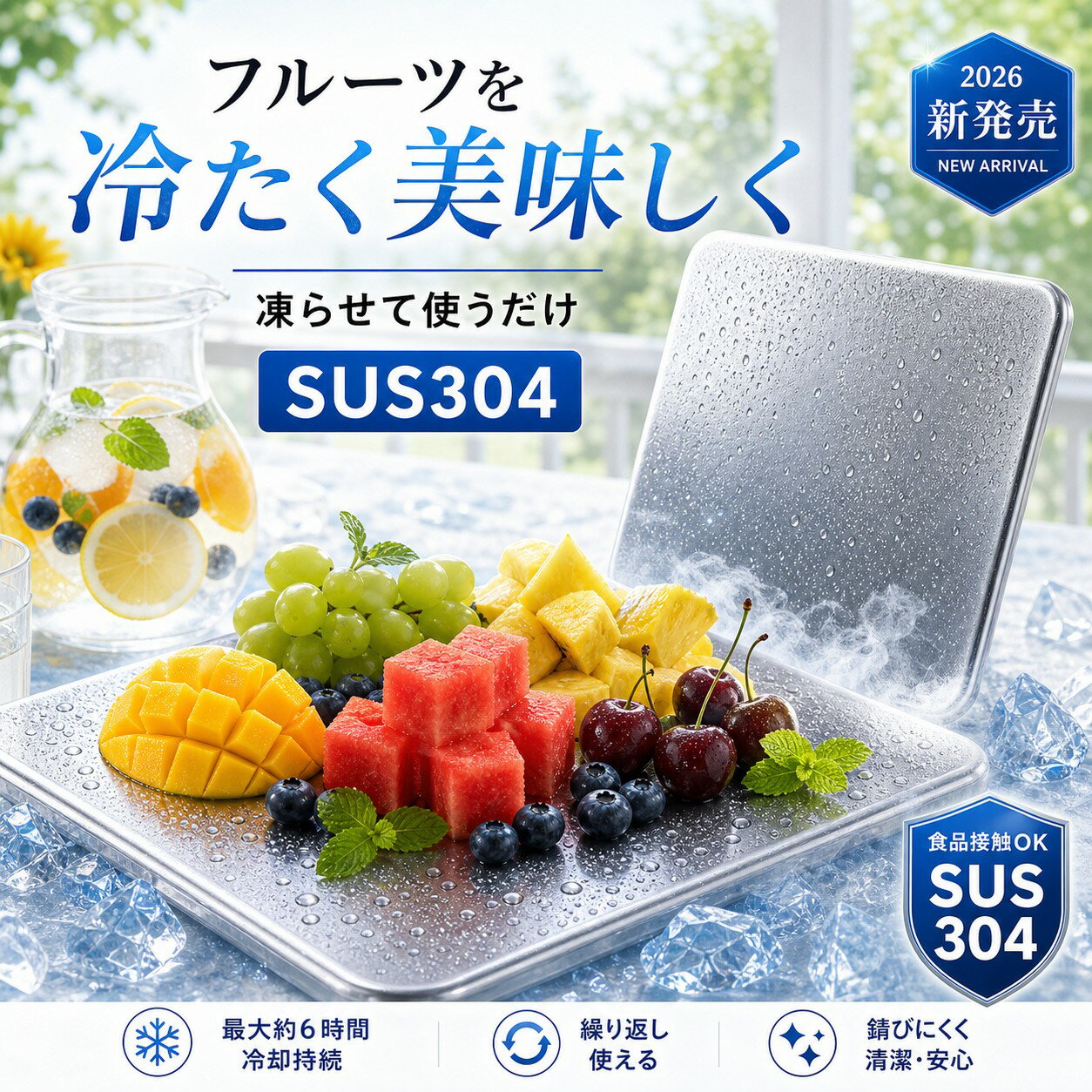 商品紹介 名称 SUS304 真空断熱 保冷プレート 解凍トレー カラー シルバー サイズ 約17.5cm × 11.5cm 重量：約463g ※測定方法により若干の誤差が生じる場合がございます。 素材 SUS304ステンレス 商品特徴 【...
