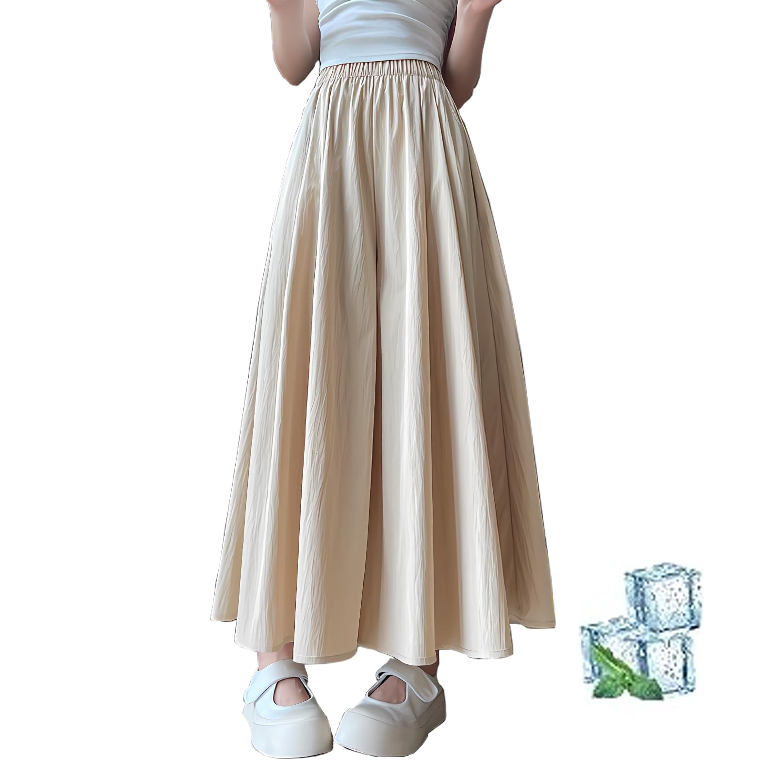 商品情報商品の説明主な仕様 [涼しい生地]ワイドパンツは軽くて柔らかい、日焼け止め効果のある薄い生地で作られ、涼しくて着心地がよく、ドレープ性があり、肌に優しく、シワになりにくい。 ゆったりで足にはスカートとズボンの隙間があり、冷感で着心地...