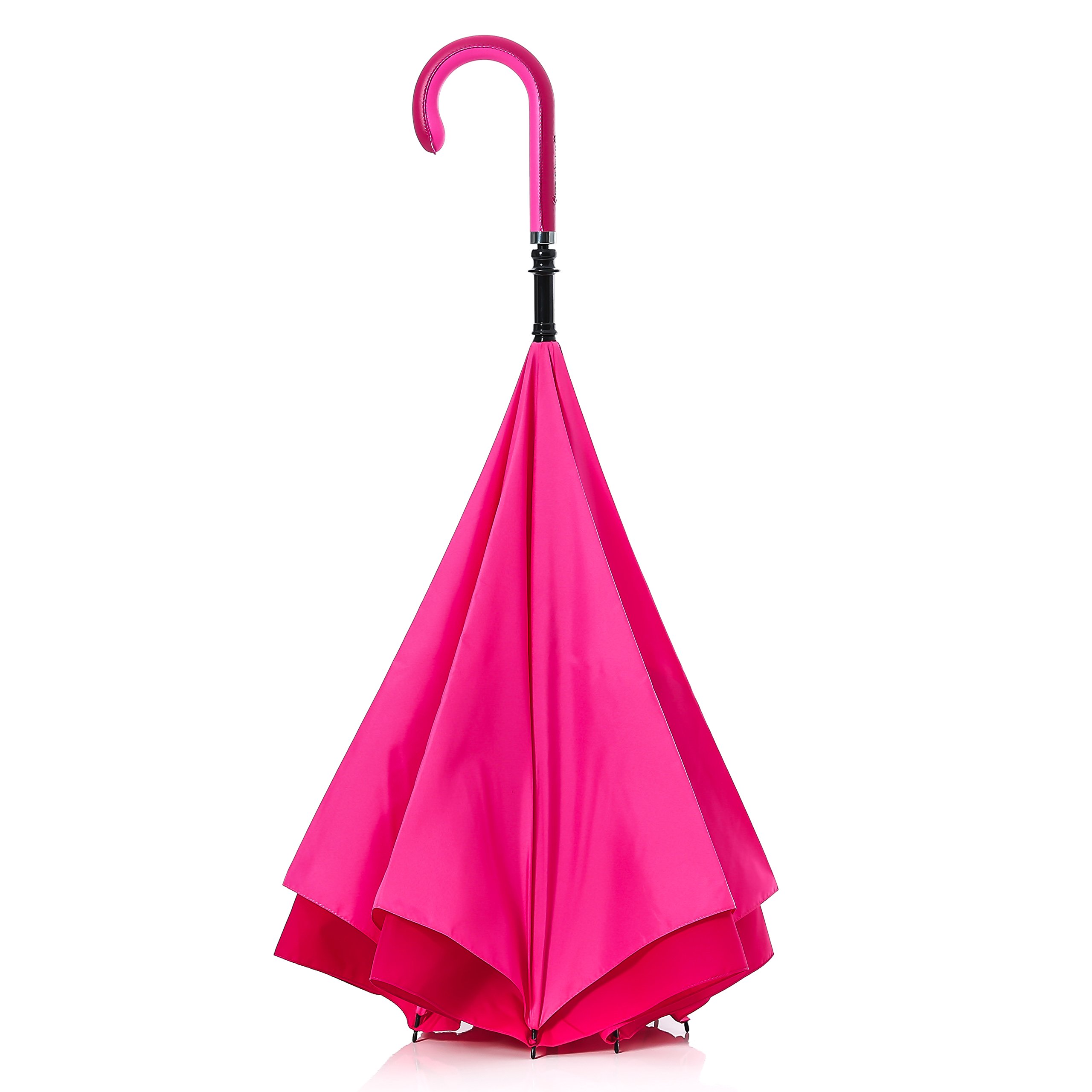 商品情報商品の説明主な仕様 【雨の日のストレスフリーを実現する逆さ構造】逆折り式傘/自立式/巻きやすい太巻きベルト/グラスファイバーの傘骨8本/ハンドル：合成皮革【高いデザイン性】キャリーサカサは従来の傘にはない高いデザイン性をもち、2枚の...