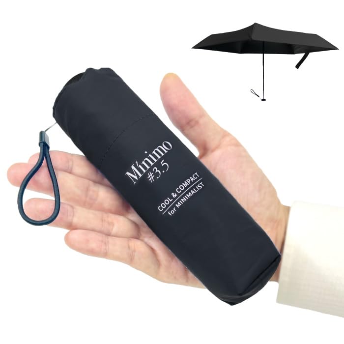 商品情報商品の説明説明 小さくて、軽くて、スリムで、しかも涼しい。超コンパクト傘 Minimoシリーズ最新作#3.5　親骨50cm x 5本　畳むと極小16.5cm・極軽150g・極細5cm カーボン骨使用 親骨50cm x 6本 極小,極...