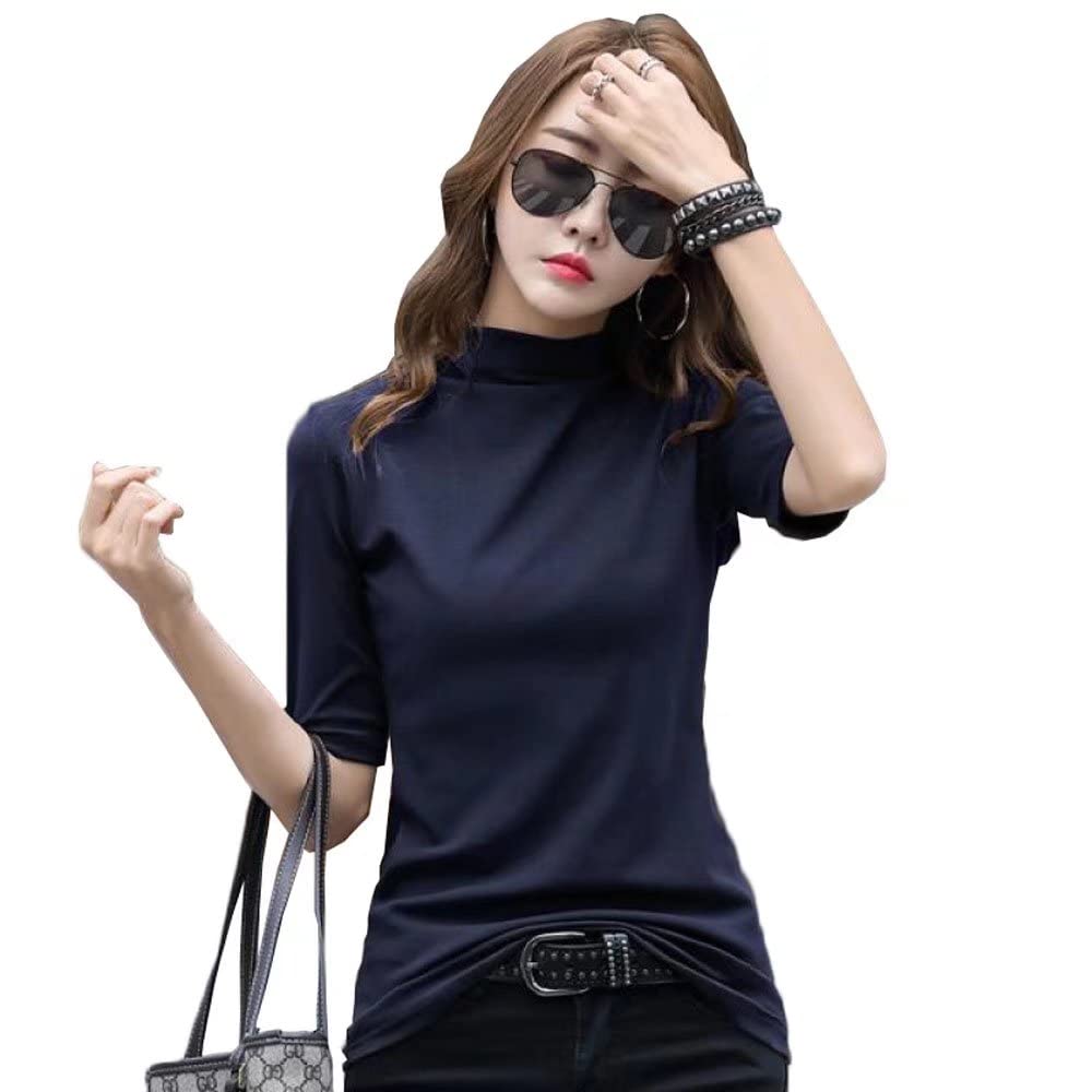 商品情報商品の説明主な仕様 肘までの五分袖が二の腕をスッキリ見せてくれます。短めのハイネックはノースリーブが苦手な方に特におすすめです。ややゆったりしているシルエットとシンプルな無地デザインで、使い勝手の良さからおすすめの無地tシャツです。...