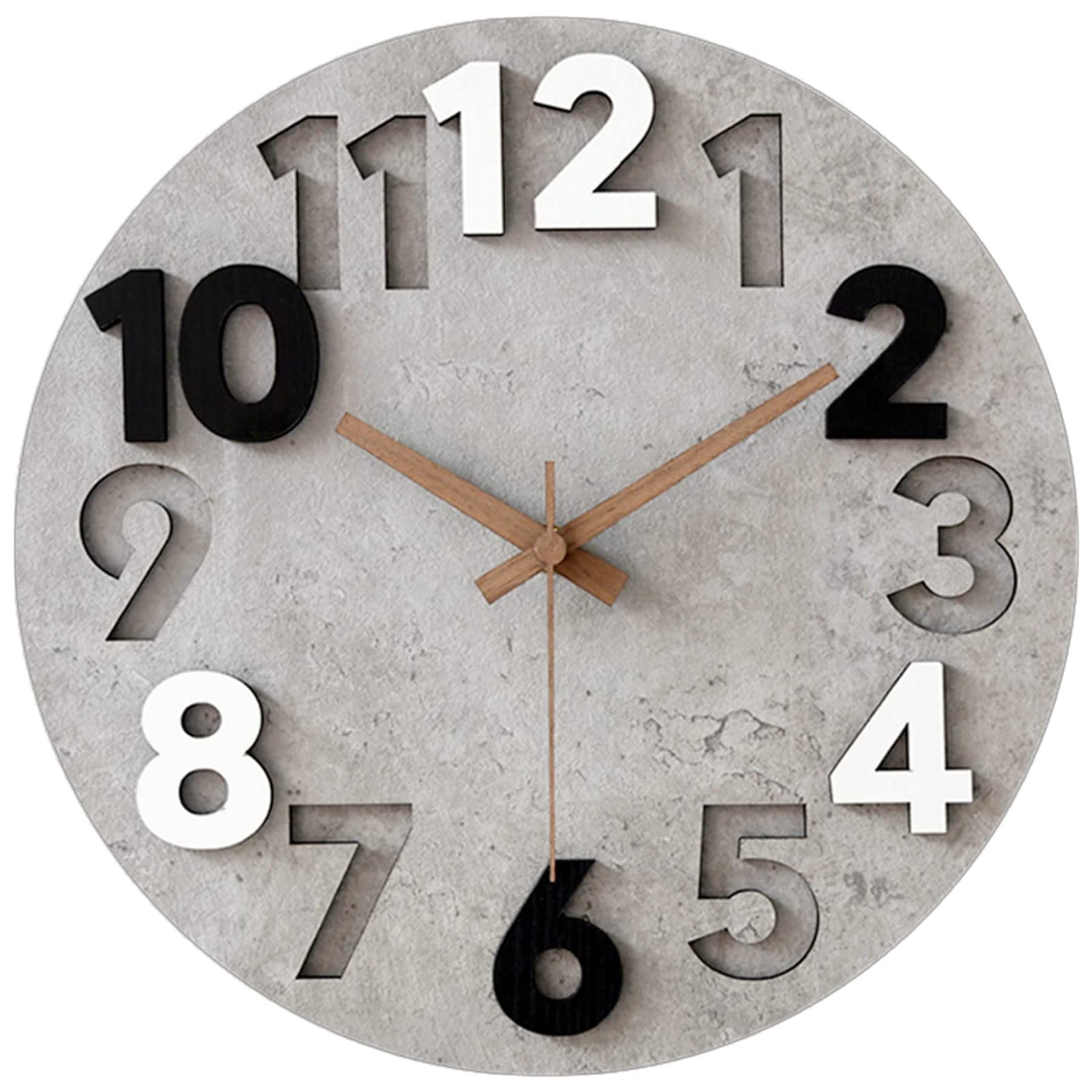 商品情報商品の説明主な仕様 1.【掛け時計 サイズ】サイズ：12インチ(時計直径30cm)x厚さ1cm　（※サイズには多少の誤差が発生します。ご了承下さい。）本体重量：約600グラム 材質：天然木、電池：単3乾電池1本（付属電池なし）　ご注...