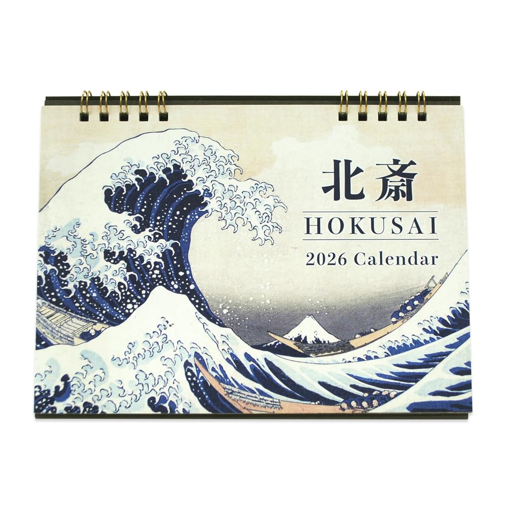 商品情報商品の説明江戸の天才絵師・葛飾北斎の名作を毎月楽しめる、2026年版の卓上カレンダーが登場しました。人気の「富嶽三十六景」シリーズから厳選した作品を、月ごとに異なる浮世絵でお楽しみいただけます。 使いやすいリング式仕様でページのめく...