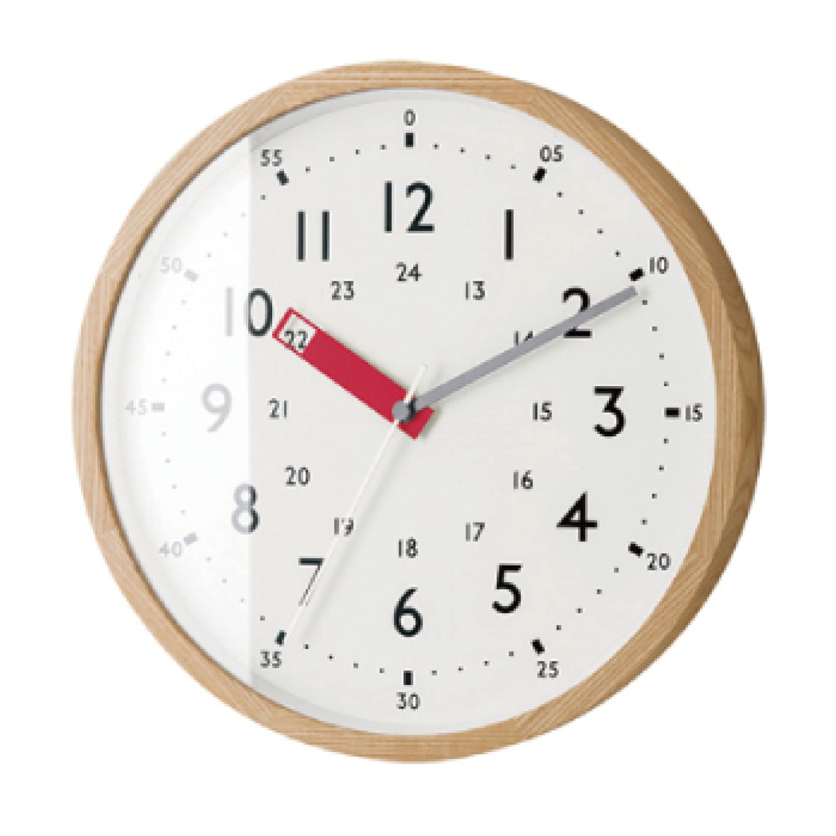 商品情報商品の説明主な仕様 【商品の概要】お子様に時刻の読み方を教えやすい時計というコンセプトで開発したウォールクロックです。暖かみのあるウッドフレームにホワイトの文字盤を配し、カラフルな針を合わせたおしゃれなデザインと、短針の小さな窓から...