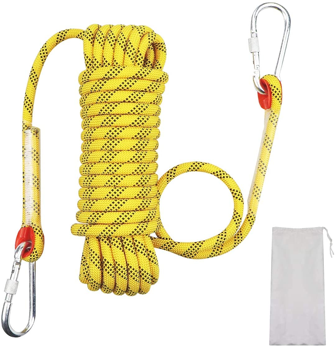 商品情報商品の説明主な仕様 【商品仕様】素材: 100%ポリエステル　ロープ直径:10mm　長さ:10M/20M/30M(伸ばした状態) パッケージ内容：ロープ*1　ロックカラビナ*2　収納袋*1 耐荷重 2100kgbr【2個軽量スナップ...