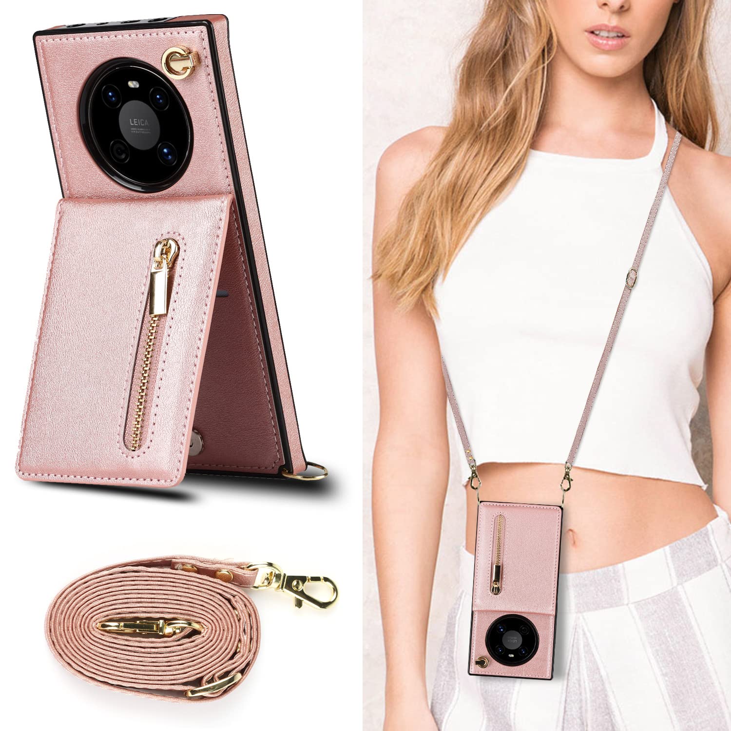 商品情報商品の説明主な仕様 【対応機種】Huawei Mate 40 対応.おしゃれな肩掛け、首掛け用スマホケース、携帯電話を持つ必要がなく、通勤、ショッピング、サイクリングなどのシーンに適しており、特に日本の速いリズムの生活に合っている【...