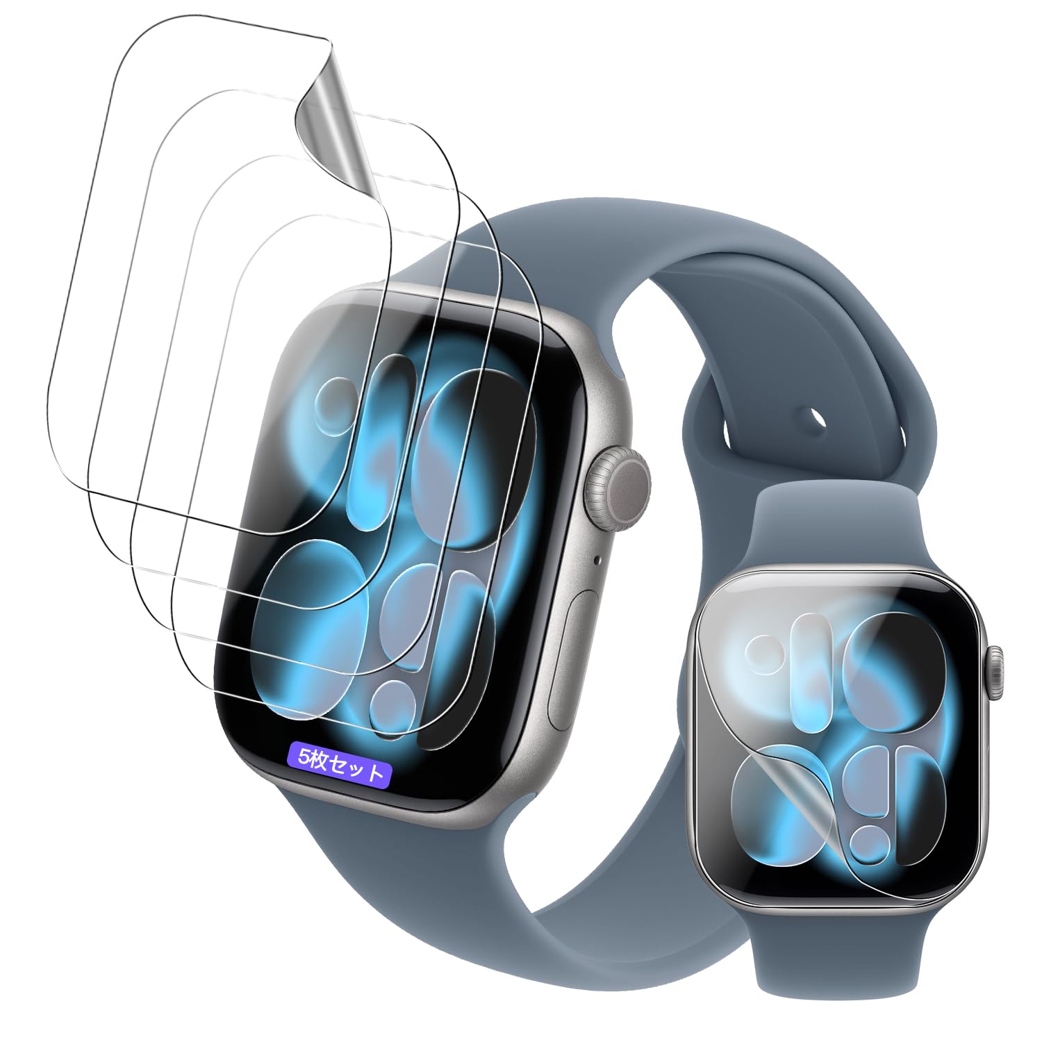 商品情報商品の説明対応 Apple Watch Series 11 46mm フィルム（3枚入り）: 用 アップルウォッチ Series11 保護フィルム 日本製AGCの航空宇宙用途に特化したガラス材料（Dragontrail）を採用、表面...