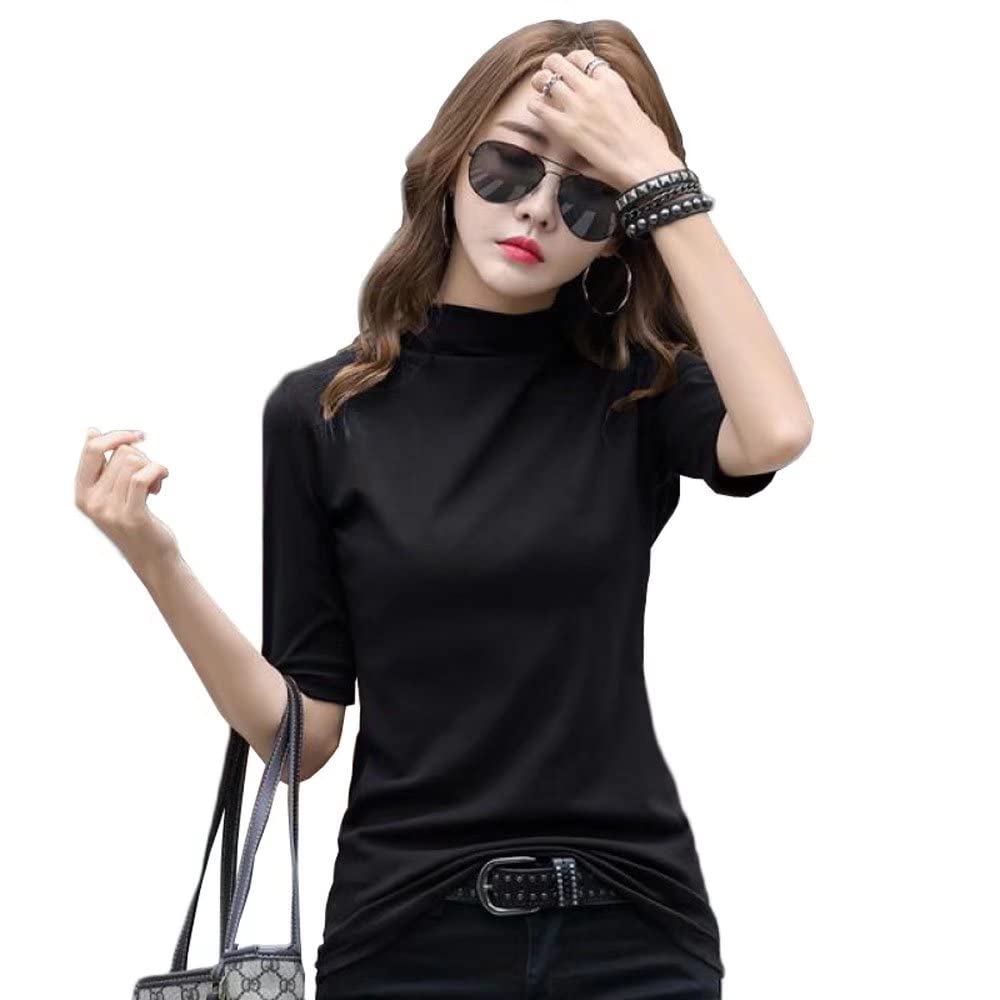 商品情報商品の説明主な仕様 肘までの五分袖が二の腕をスッキリ見せてくれます。短めのハイネックはノースリーブが苦手な方に特におすすめです。ややゆったりしているシルエットとシンプルな無地デザインで、使い勝手の良さからおすすめの無地tシャツです。...