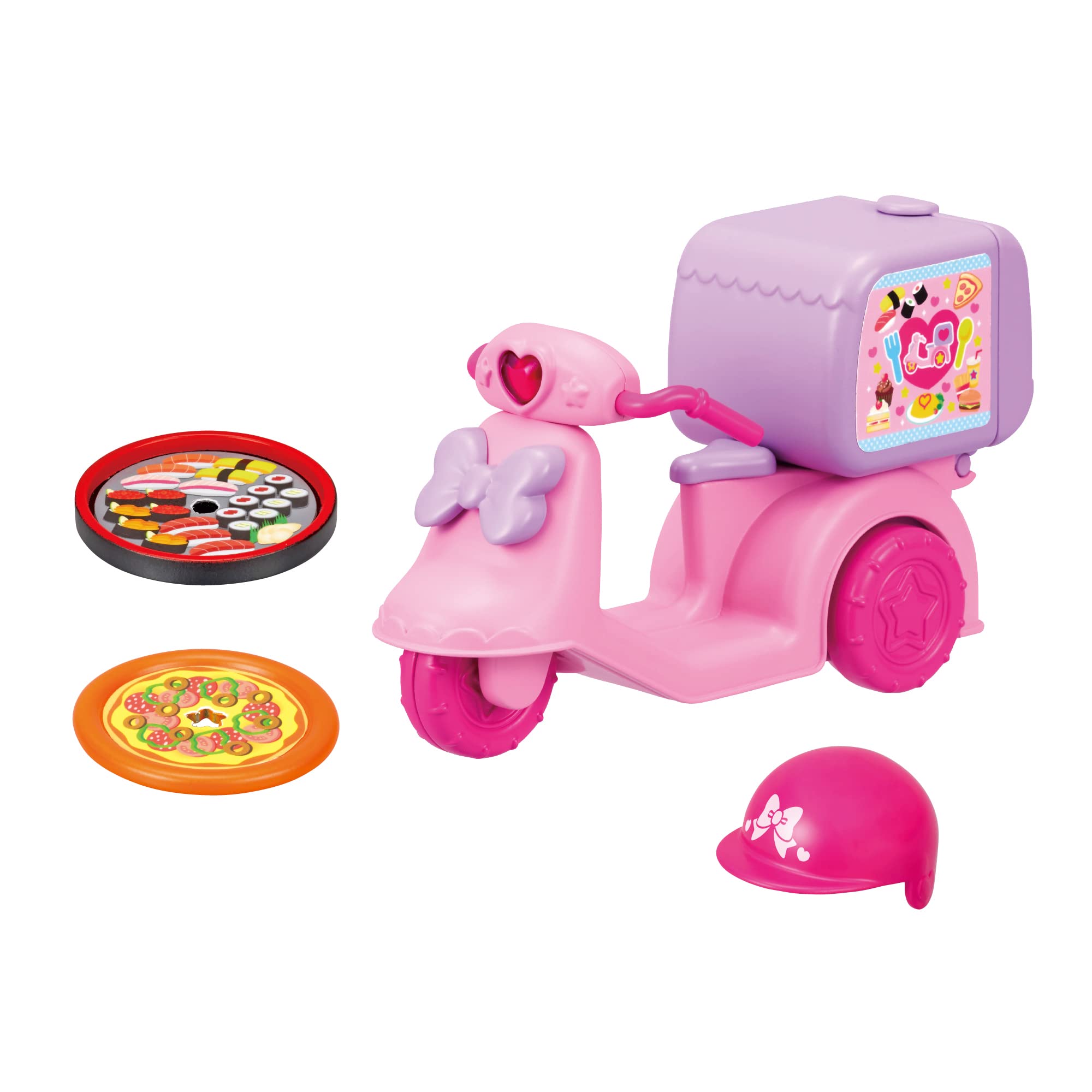 商品情報商品の説明商品紹介 ポケットメルちゃんが乗れるデリバリーバイク。 食べ物パーツをバイクに積んでデリバリーごっこが楽しめます。 かわいいヘルメット付き。 ※お人形は含まれておりません。 安全警告 該当なし主な仕様 ポケットメルちゃんシ...