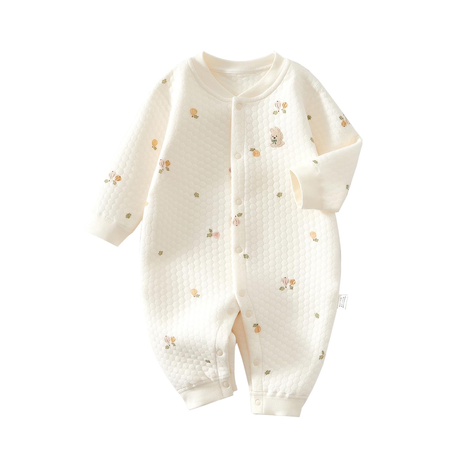 商品情報商品の説明説明 ナチュラルな総柄が可愛いパイピングロンパース主な仕様 外層：100% 綿 風を防ぎ、温度を閉じ込め、冷気を遮断します。 中間層：暖かみを感じるエアーコットン 温度を閉じ込めて暖かさを保ちます。 内層：100% 綿 柔...