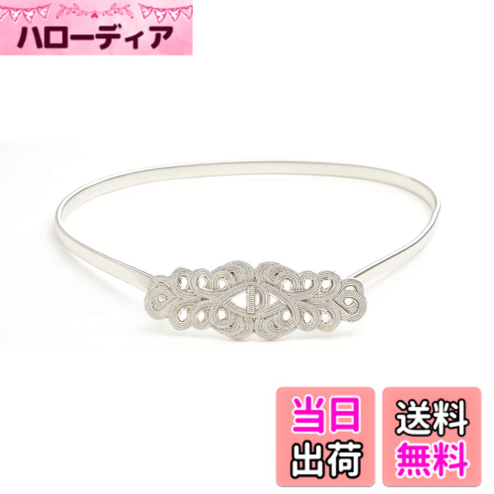 商品情報商品の説明主な仕様 サイズ ／ 最長：約73cm　幅：約1cm　ウエスト約71cm-90cm　モチーフ 縦：約3cm　横：約9.5cmbr素材 ／ 金属メッキ・プラスチックカラー ／ GOLD / SILVERbr用途 ／ レディー...