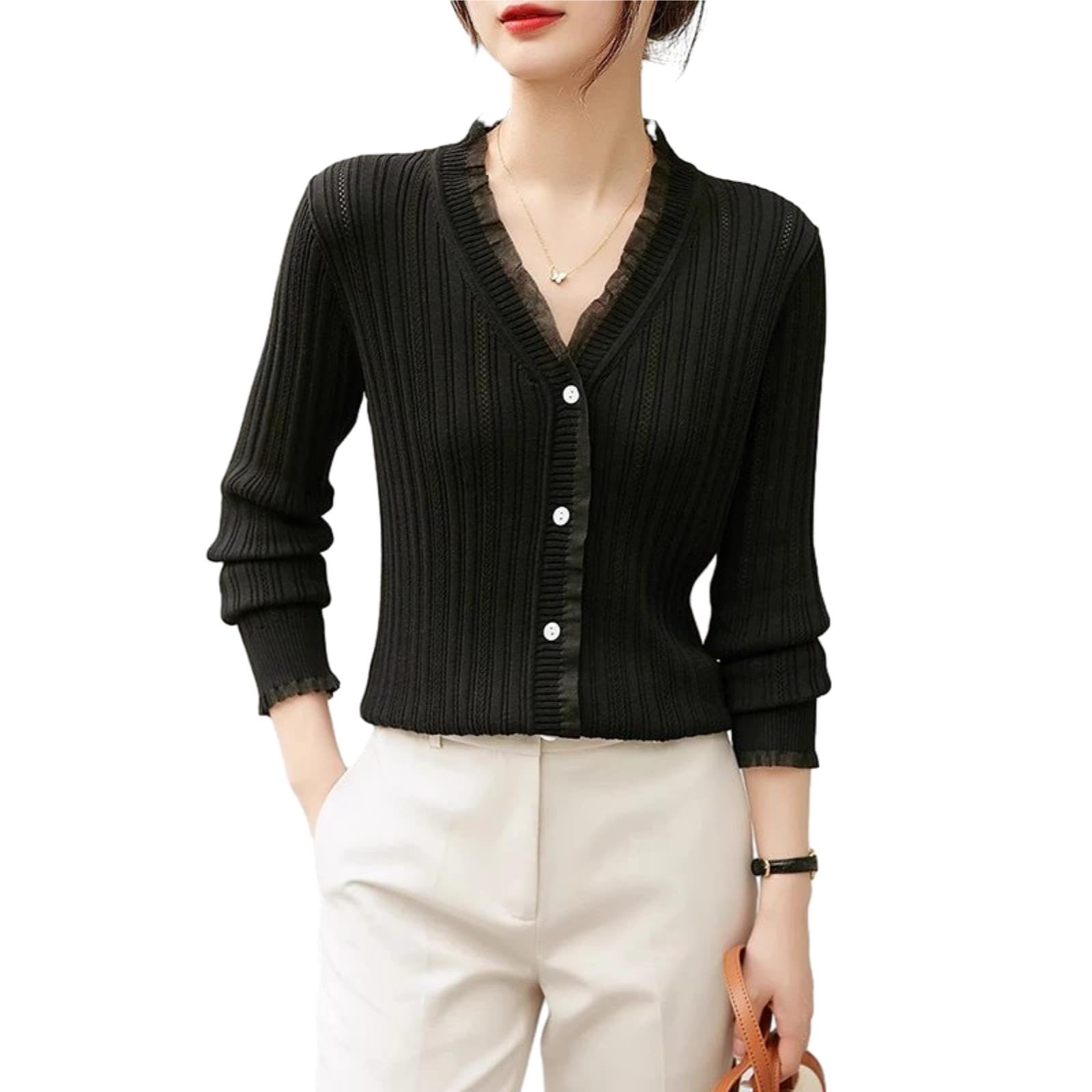 商品情報商品の説明主な仕様 【ニットセーター】柔らかく心地良い肌ざわりの、優しげなモコモコニット素材だから、これからの季節はもちろん春夏とご着用いただけます。首回りはデコルテがキレイに見せるすっきりとしたラウンドネック。素材感に加えリブデザ...