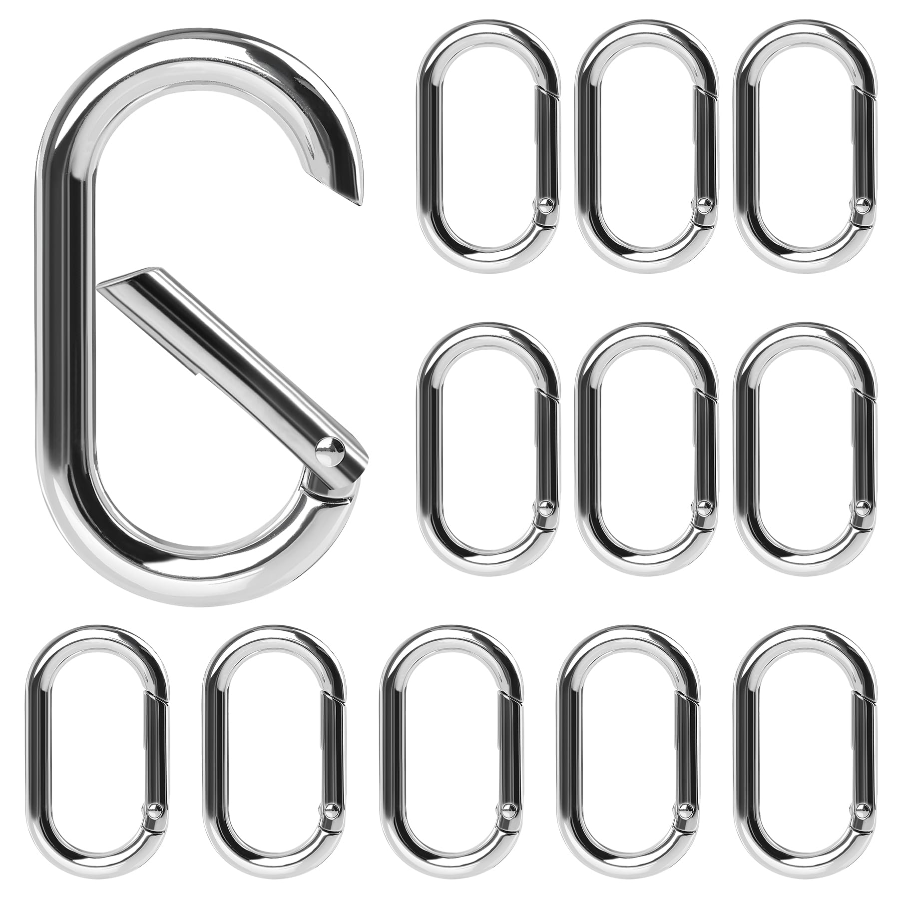 商品情報商品の説明Go Pal GP06 亜鉛合金 カラビナ 小型 スプリングフック 12個 軽量 頑丈 おしゃれ 多機能 アウトドア/キャンプ/アクセサリーパーツ 2.9cm シルバー主な仕様 【仕様】サイズ:2.9cm x 2cm、重さ...