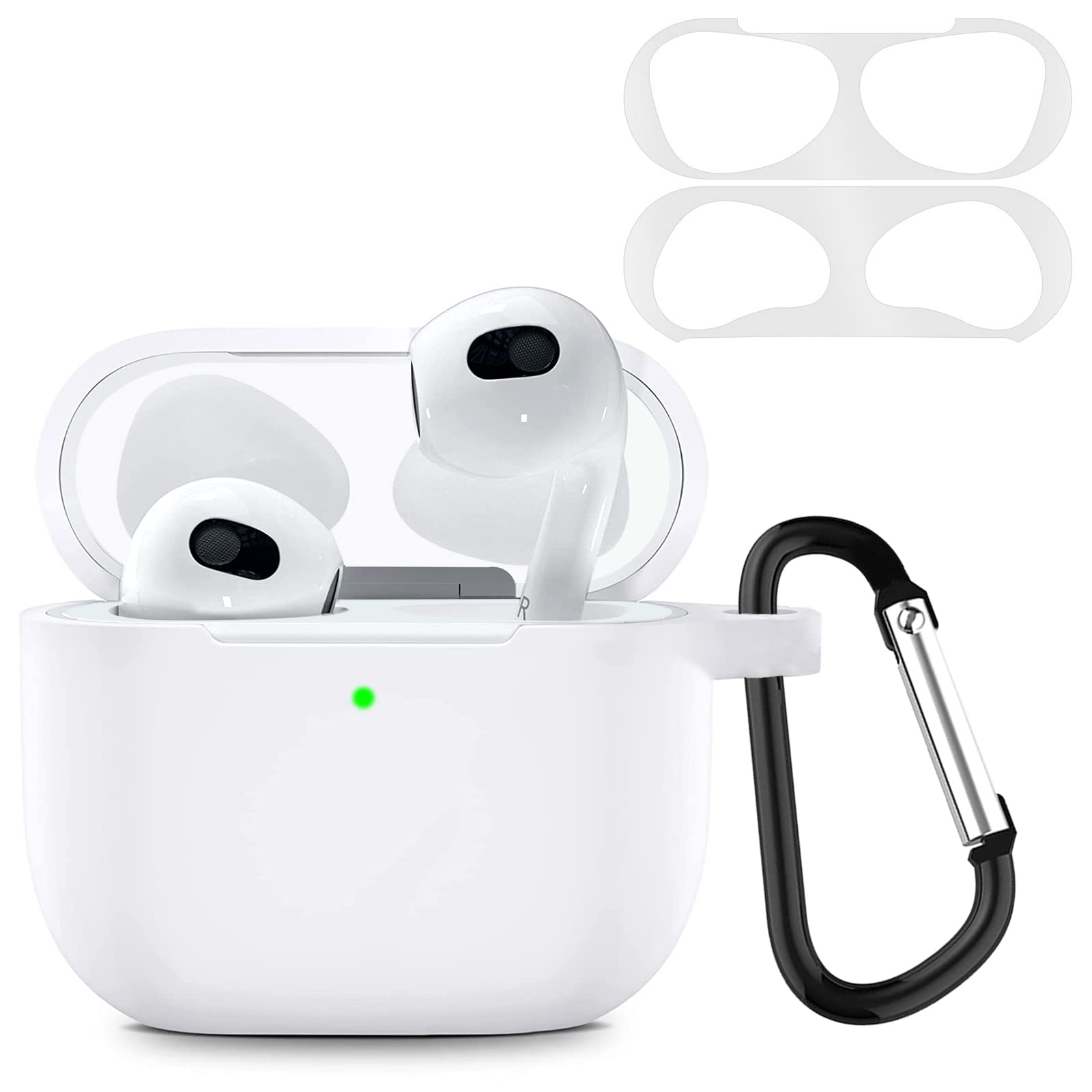 商品情報商品の説明ZIRTEX 対応 AirPods 4 ケース 【ダストガード付き（ホワイト）】 液状シリコン素材 軽量 キズ防止 スリム 耐衝撃 防塵 紛失防止 柔らかい LED可視 ワイヤレス充電対応 カラビナ付き(ホワイト)主な仕様...