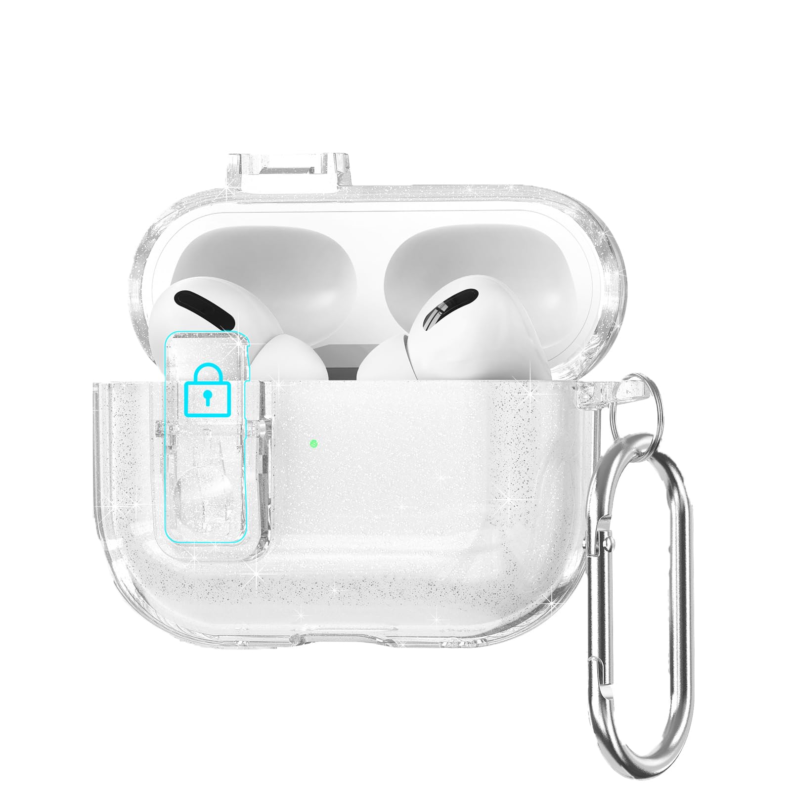 商品情報商品の説明BUITFOU For AirPods Pro 3 ケース エアーポッズプロ3(2025) ケース 自動スナップスイッチ付き TPU素材 落下防止 耐衝撃 LEDライト可視 カラビナ付き(光沢のある)主な仕様 【対応機種】...