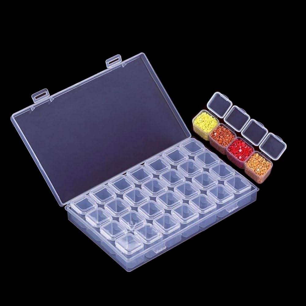 商品情報商品の説明【適用可能】ダイヤモンド、ビーズ、イヤリング、ネックレス、指輪、ネジ、スパンコール、フック、宝石、その他のガジェットバッグを保管することをお勧めします。主な仕様 【28個独立型 収納容器】収納ケースのサイズ：約17.5x1...