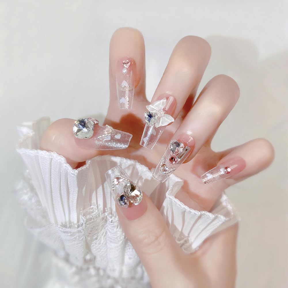 商品情報商品の説明ハートリボンネイルチップ 24枚セット 3Dスパンコールデコレーション 繰り返し使えるリムーバブル式 パーティー/デート/結婚式用 大人かわいい スワロフスキー風光沢主な仕様 予備チップを含めて24枚入り+接着剤ステッカー...