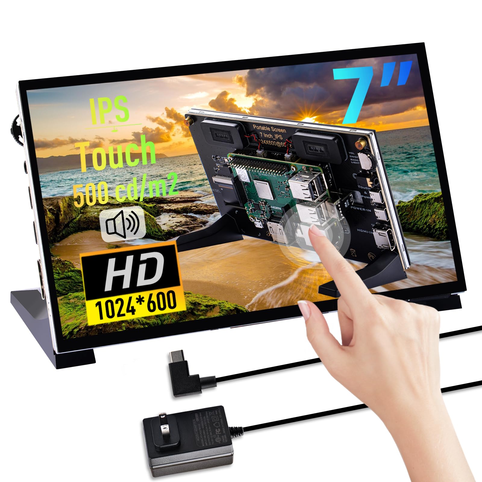 商品情報商品の説明主な仕様 互換性 --- GeeekPi 7 インチ静電容量式タッチスクリーンは、Raspberry Pi モデル 3B、3B+、4B、および Raspberry Pi 5 と互換性があり、幅広いプロジェクトやアプリケーシ...