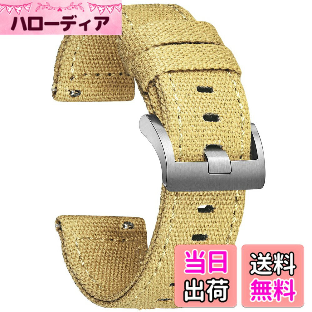商品情報商品の説明主な仕様 【キャンバス素材】時計ベルトは高品質のキャンバスと高度な技術で作られています。ベルトのカーブデザインは手首にぴったりフィットし、美しくソフトです。ベルトの長さ：手首サイズ6.1-8.2インチ（155-210mm）...