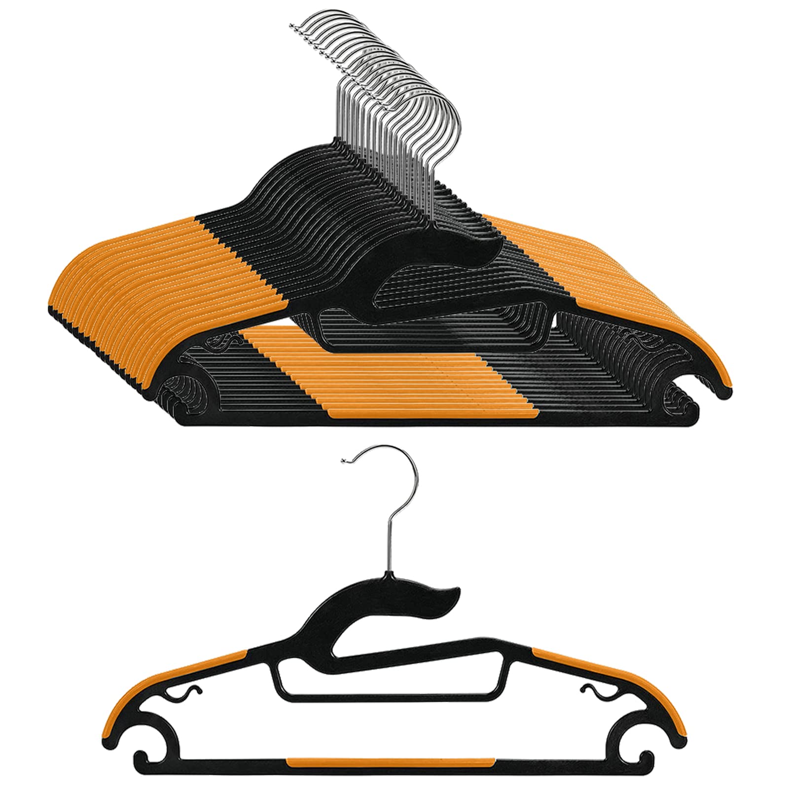 商品情報商品の説明主な仕様 【多機能ハンガー】ABS樹脂の滑りにくい素材の上で、ハンガーの肩部分と下側に3か所の滑り止めのゴムが付いて、下着、ネクタイ、ワンピースなどの衣類や、タオルなどをしっかりキャッチ！通常のハンガーに比べ、非常に滑りに...