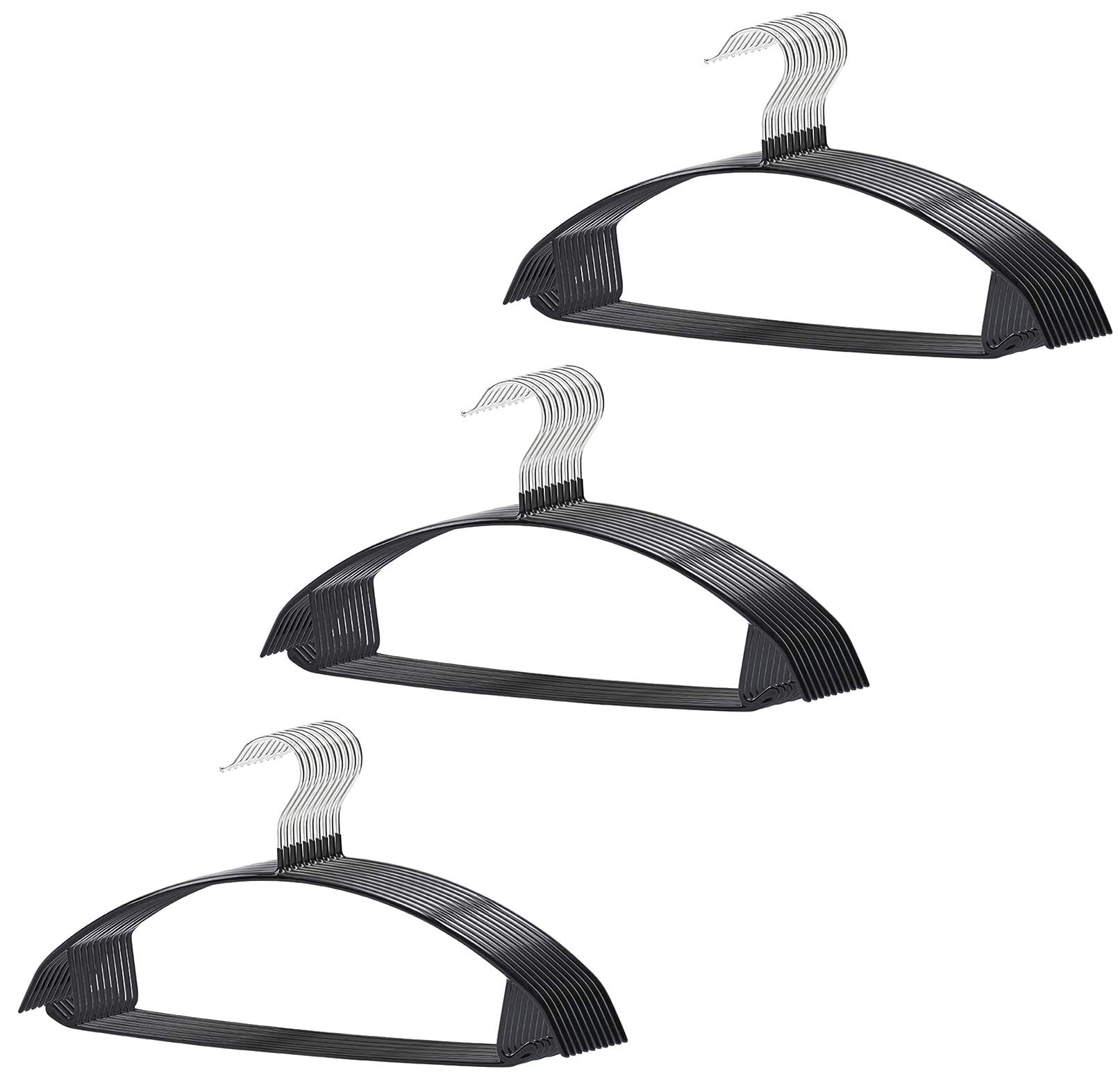 商品情報商品の説明主な仕様 【滑りにくいビニールコーティングのスリムなスチールハンガー】スチール製のハンガー本体はPVC樹脂で特殊コーティングが施され、掛けた衣類が滑り落ちません。人体のラインに合わせた立体構造のため、滑り落ちやすいカーディ...