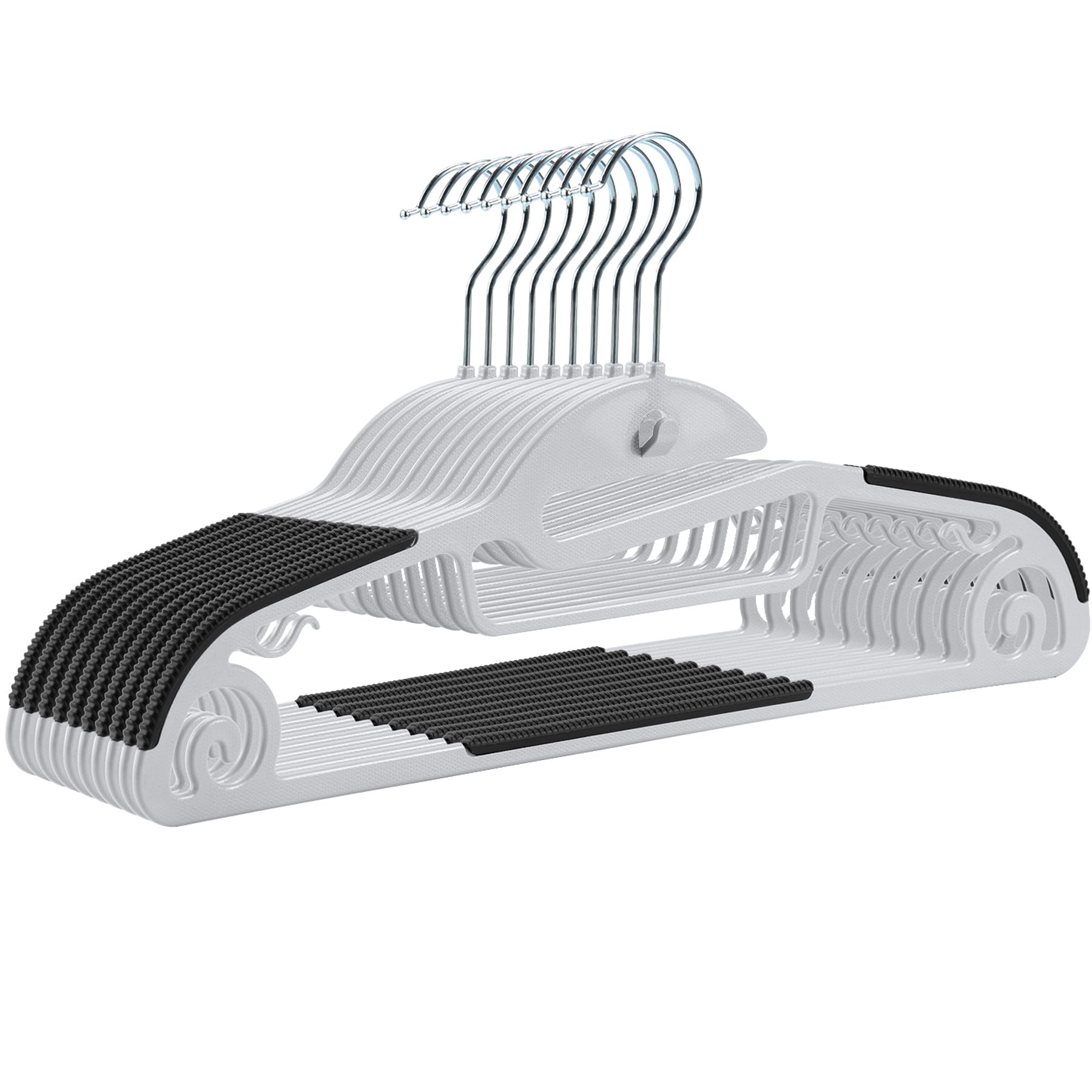 商品情報商品の説明主な仕様 【滑り止め設計】 ハンガーの肩部分には波模様や粒子、摩擦を効果的に高めて滑りを防止します。シルクやシフォンなどの滑りやすい衣類を掛けてもしっかりフィットし、落ちたり型崩れしたりを防ぎます。【軽くて薄いので省スペー...