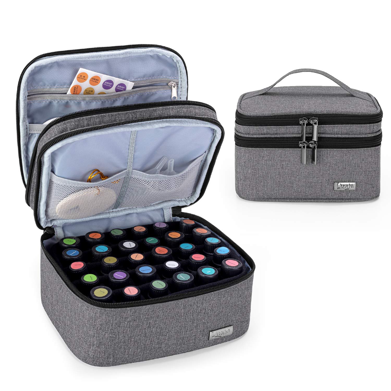 商品情報商品の説明主な仕様 ケースのみの販売です。アロマテラピーに必要なエッセンシャルオイル、スポイトや、かくはん棒などが収納できる二層デザインのアロマオイルケースです。丈夫なナイロン製で、クッション性があるため、エッセンシャルオイルのボト...