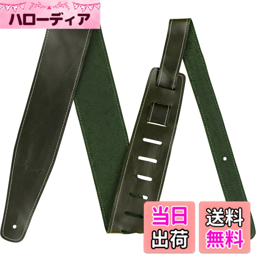 商品情報商品の説明色:グリーン Fender's 2.5" Leather guitar strap offers a luxurious and comfortable feel. The sturdy genuine leather t...