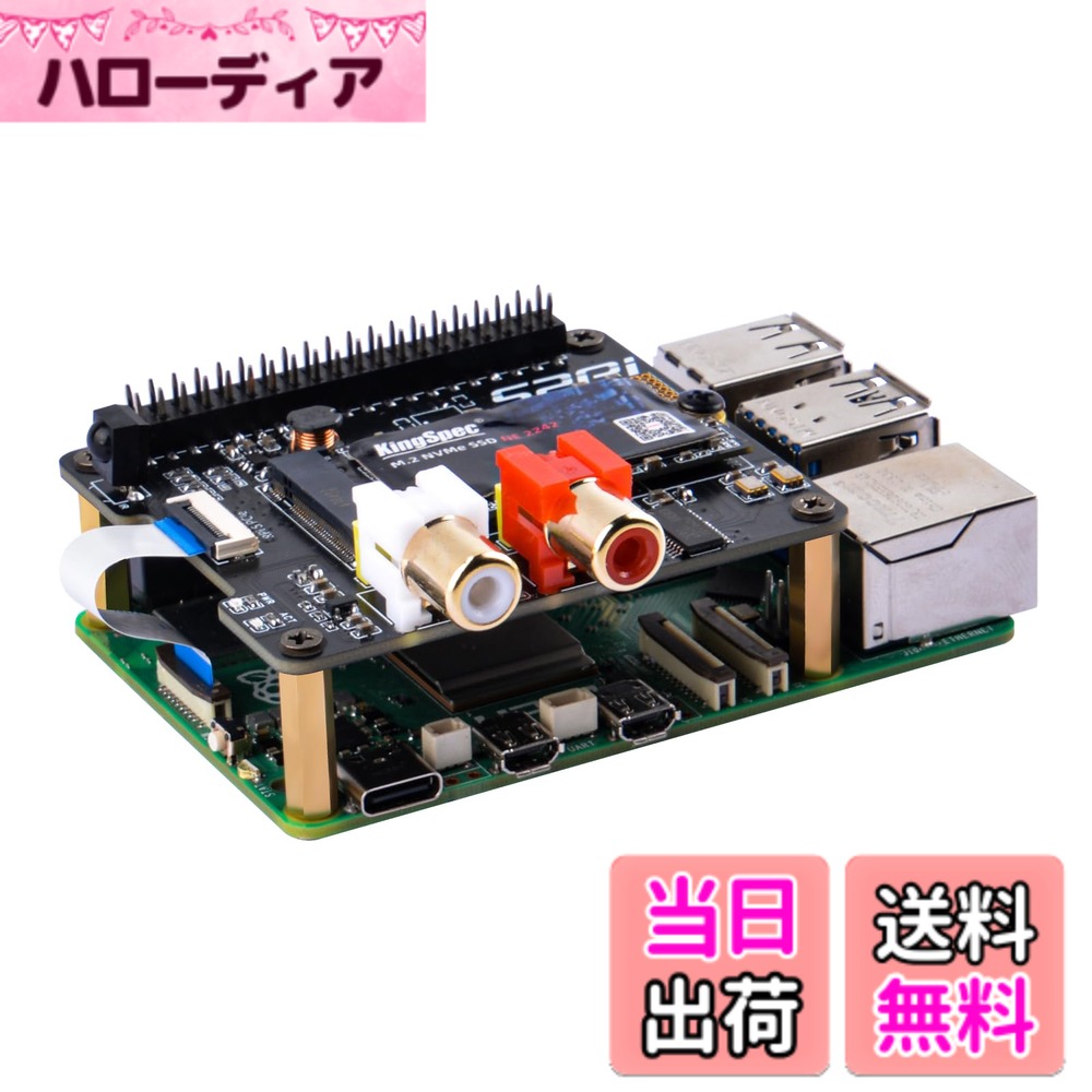 商品情報商品の説明主な仕様 DAC 標準および PCIe から NVMe SSD HAT は、Raspberry Pi 5 のオーディオおよびストレージ機能を強化するように設計された包括的な HAT ボードです。この多用途アクセサリは、高品...