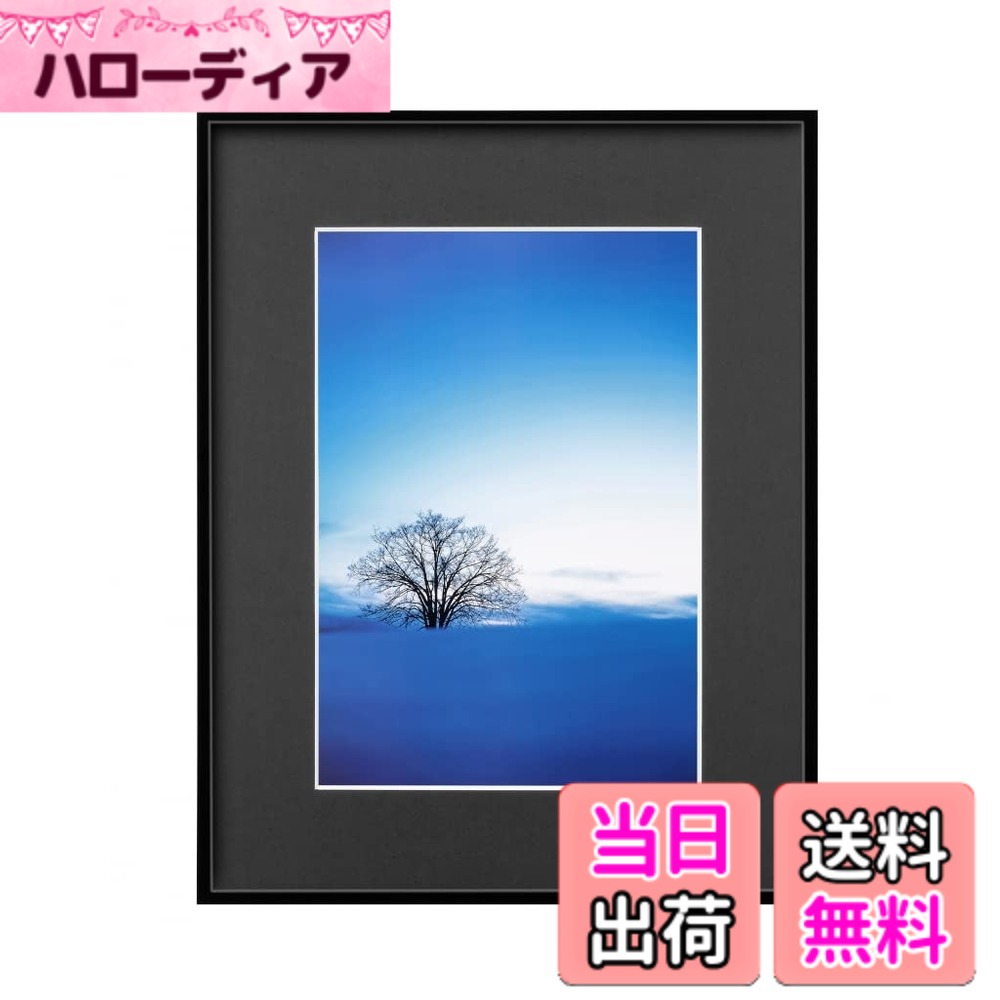商品情報商品の説明軽くて割れないZEROフレーム。 前面板はガラスを使っていないので従来の額縁より軽くて割れる心配もないので安心です。 細身のフレームにVカット※ワイドマットが、お写真を引き立てます。（※Vカット：中抜きの断面を斜めにカット...