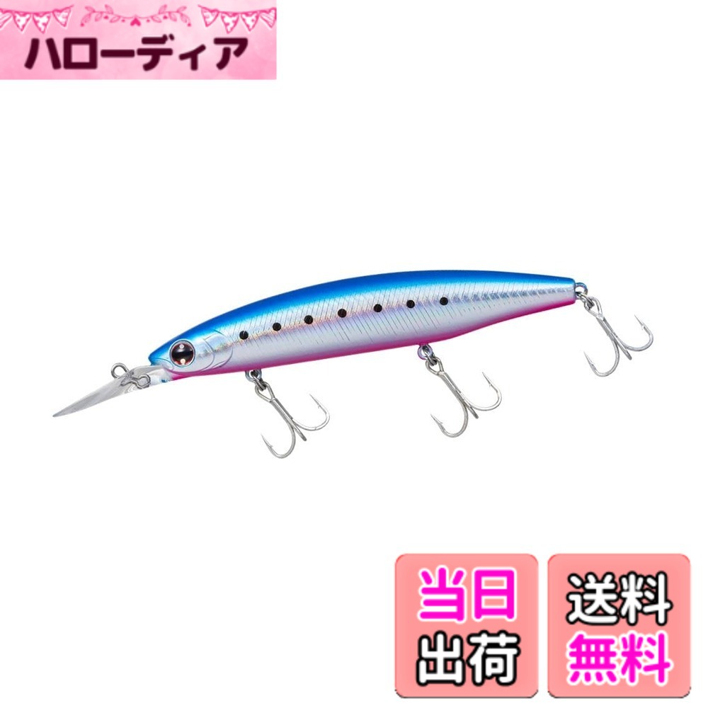 商品情報商品の説明-主な仕様 カラー：アデルブルピンイワシタイプ：スローシンキングサイズ(mm)：110br標準自重(g)：22.6brフック仕様：#6 トレブル
