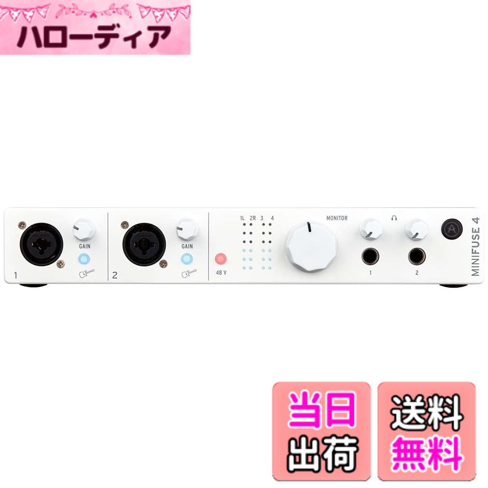商品情報商品の説明MiniFuse 4は、多彩な接続で高音質なオーディオ&MIDI レコーディングが行える、4イン4アウトのオーディオインターフェイスです。 仕様 ・最大サンプルレート…192kHz ・最大ビットレート…24bit ・入力ダ...